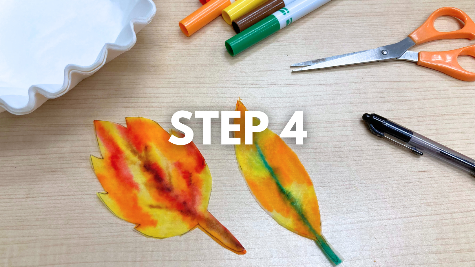 Easy Fall Craft for Kids: Coffee Filter Leaves